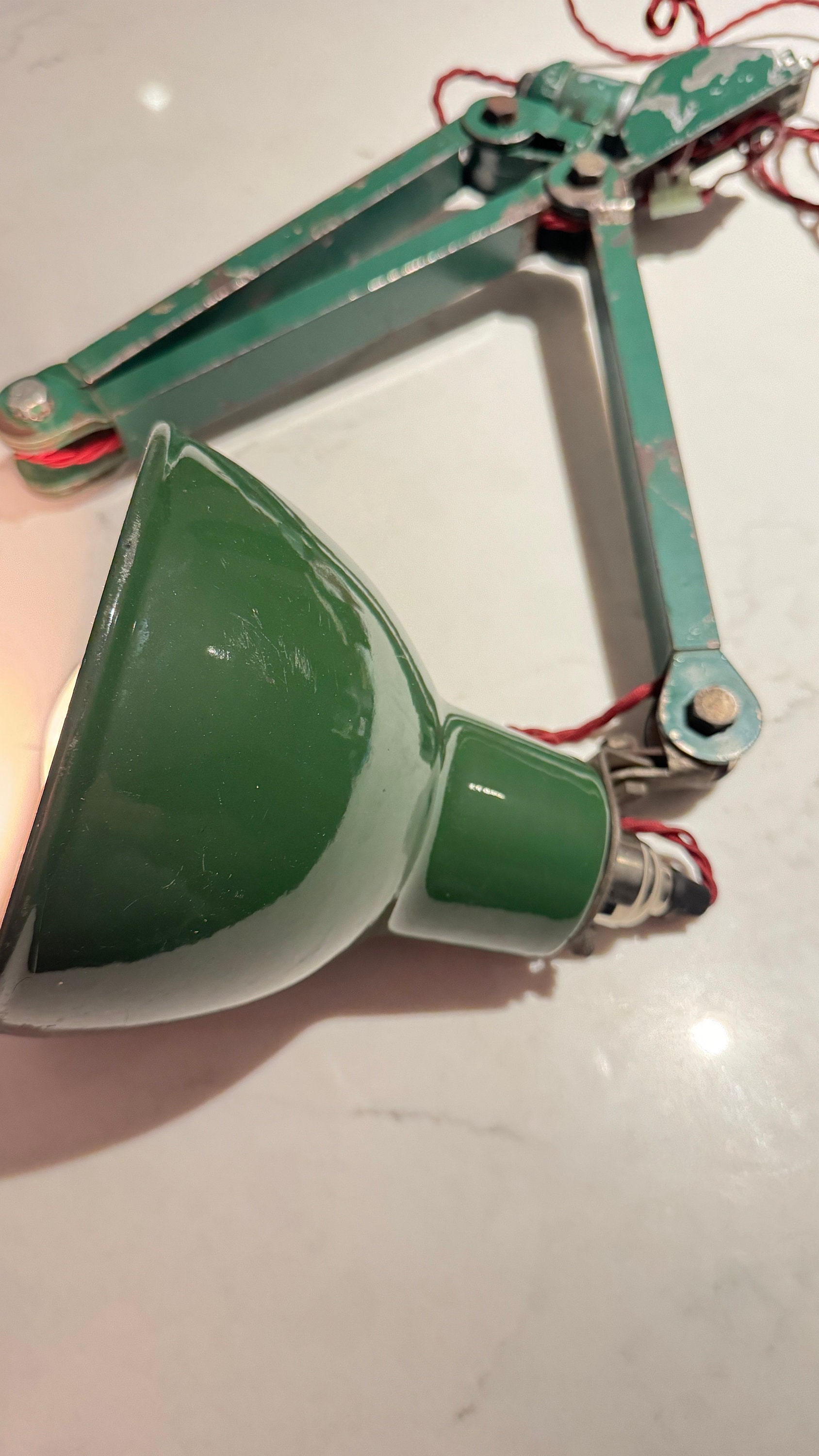 Articulated Green Machinist Lamp Vintage 1950s. Made by EDL. - Etsy