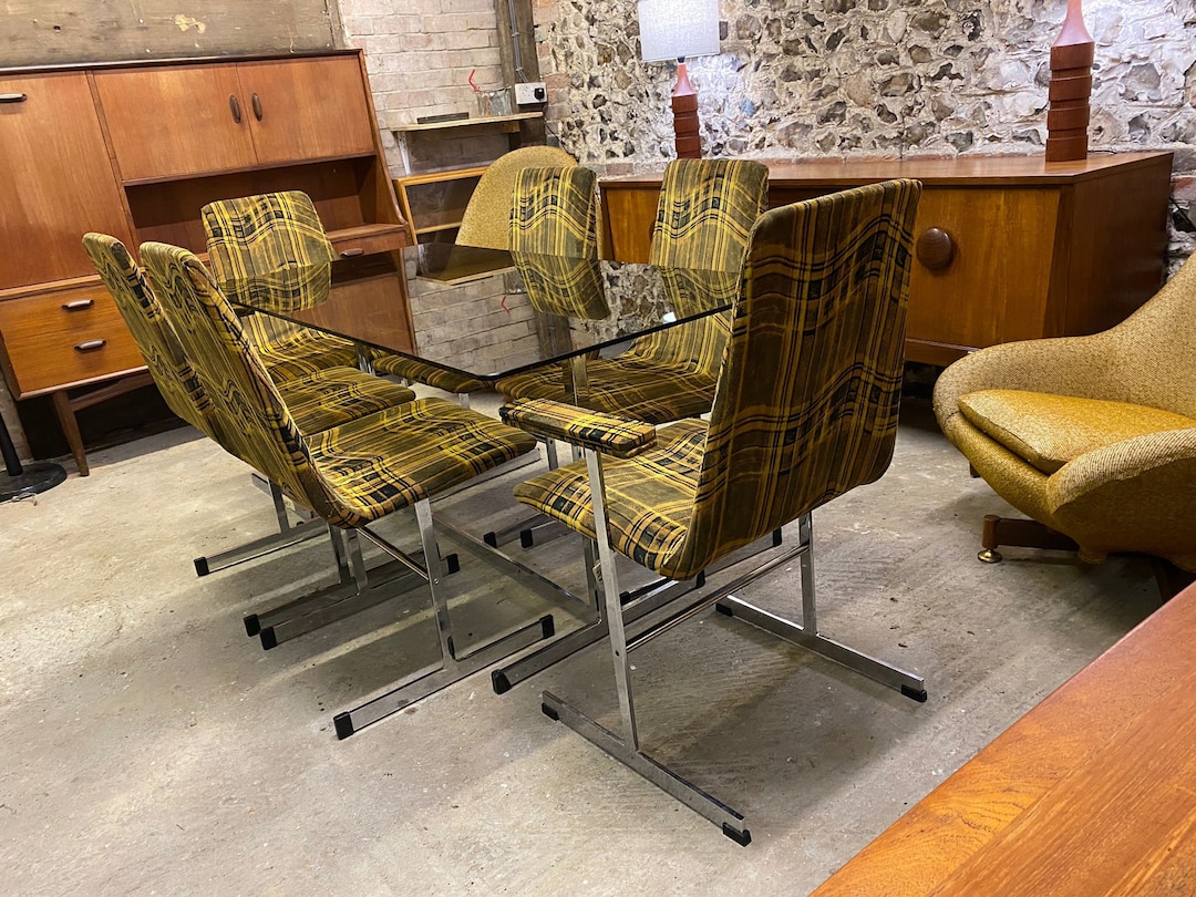 Mid-century Cantilevered Pieff 'lisse' Set of 6 Chairs - Etsy