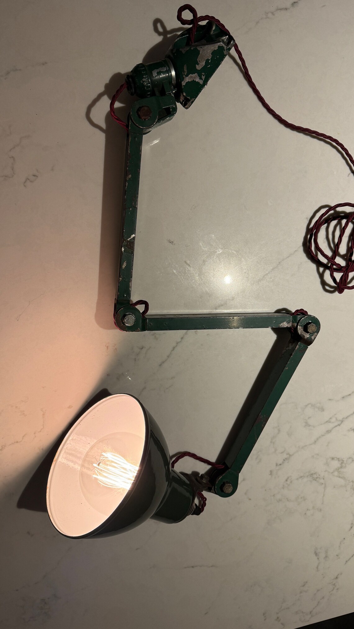 Articulated Green Machinist Lamp Vintage 1950s. Made by EDL. - Etsy