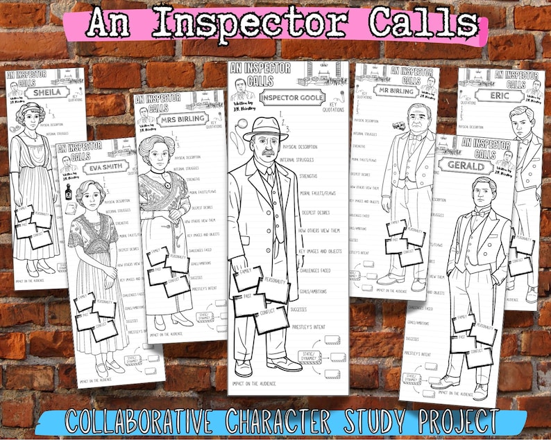 An Inspector Calls Character Maps Project — Printable Revision ...