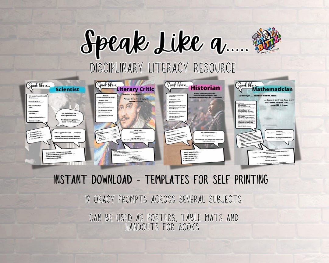 Speak Like A...... Oracy Prompts for KS3 and 4 - Etsy