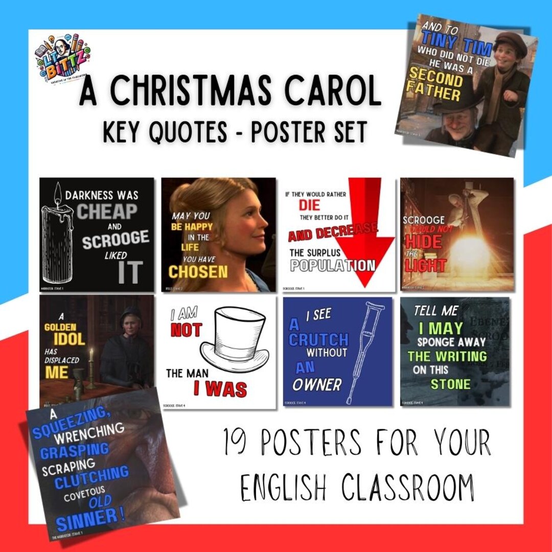 A Christmas Carol Key Quote Posters - Etsy