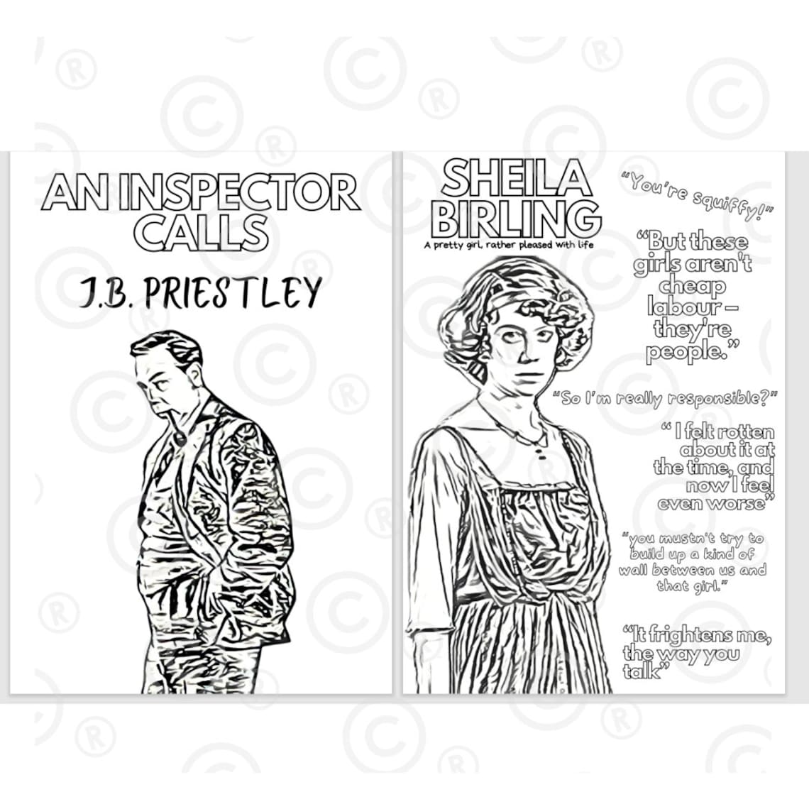 An Inspector Calls Colouring Quotes - Etsy