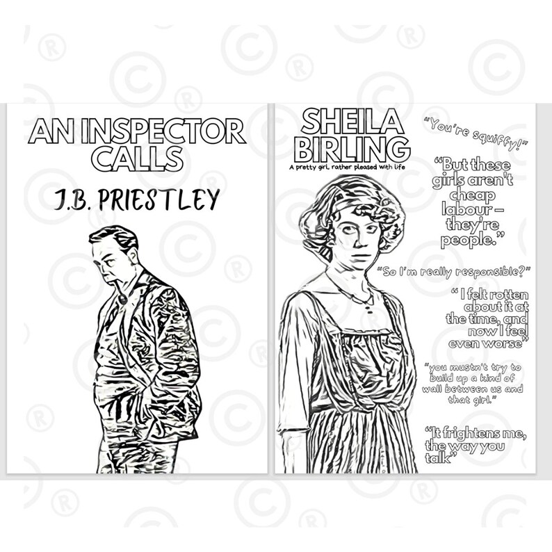 An Inspector Calls Colouring Quotes - Etsy
