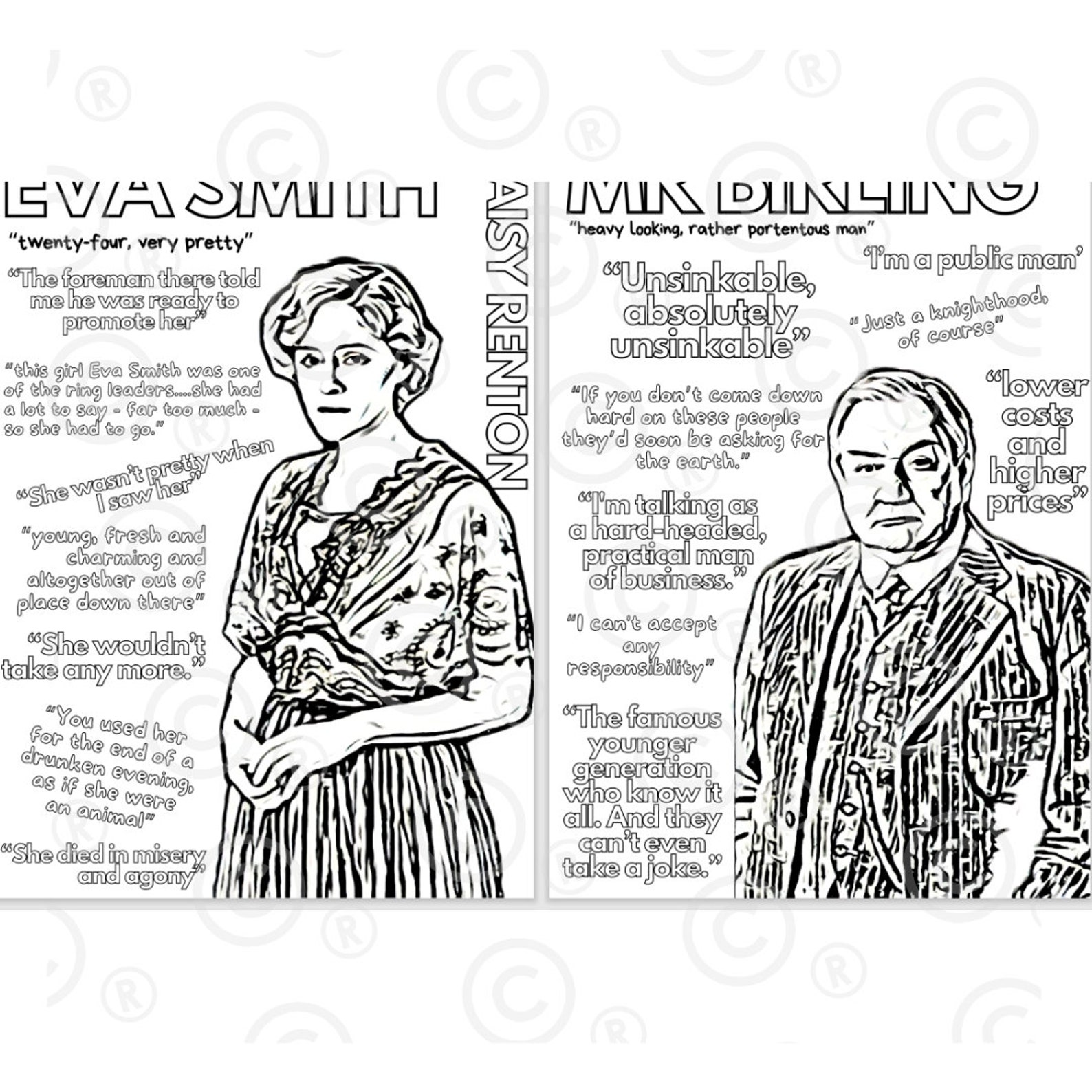 An Inspector Calls Colouring Quotes - Etsy