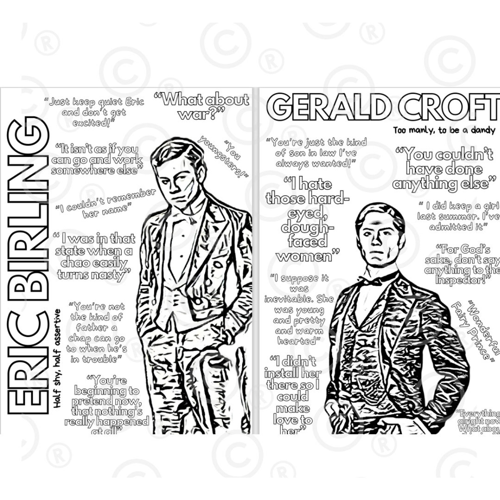 An Inspector Calls Colouring Quotes - Etsy