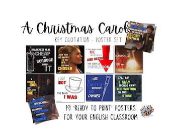 A Christmas Carol Quotations - Key Quotes | Display Posters | Digital ...