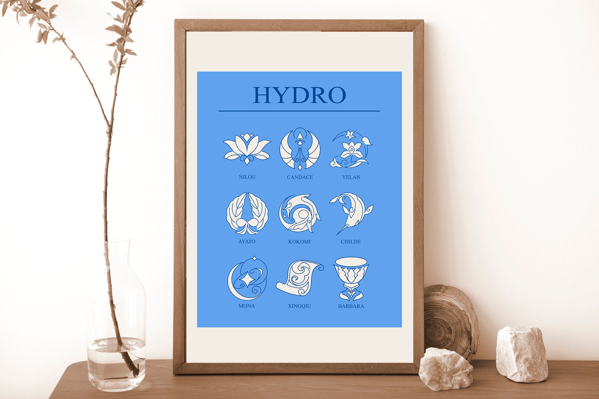 Genshin Impact Hydro Characters Constellation Poster, Digital Print ...