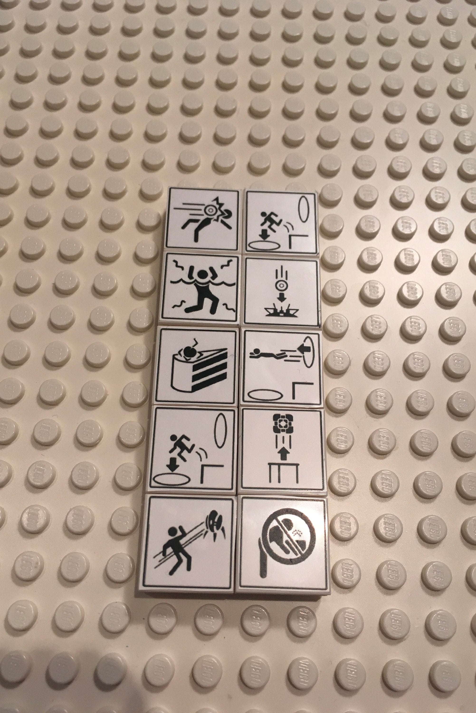 Set of 10x Custom 2x2 Portal Stickers on Lego Tiles - Ideal for ...