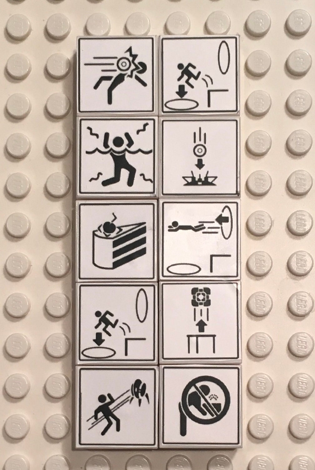 Set of 10x Custom 2x2 Portal Stickers on Lego Tiles - Ideal for ...