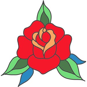 Rose Stained Glass Pattern PDF Instant Digital Download 3 Different ...