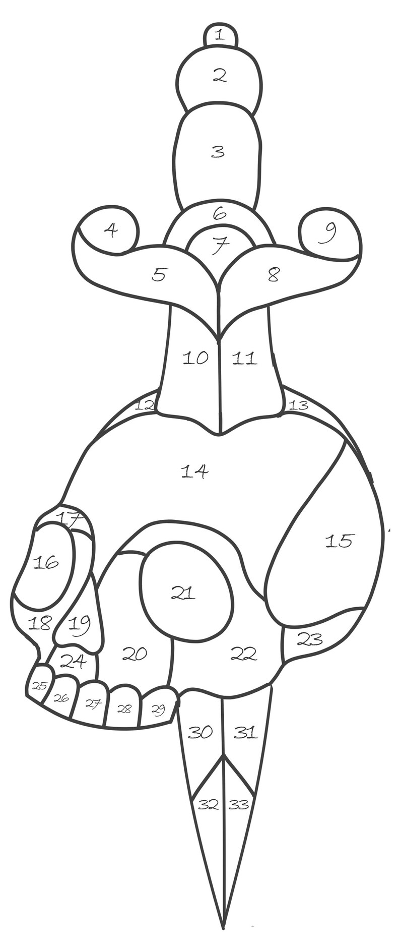 Skull Stained Glass Pattern PDF Instant Digital Download 3 Different ...