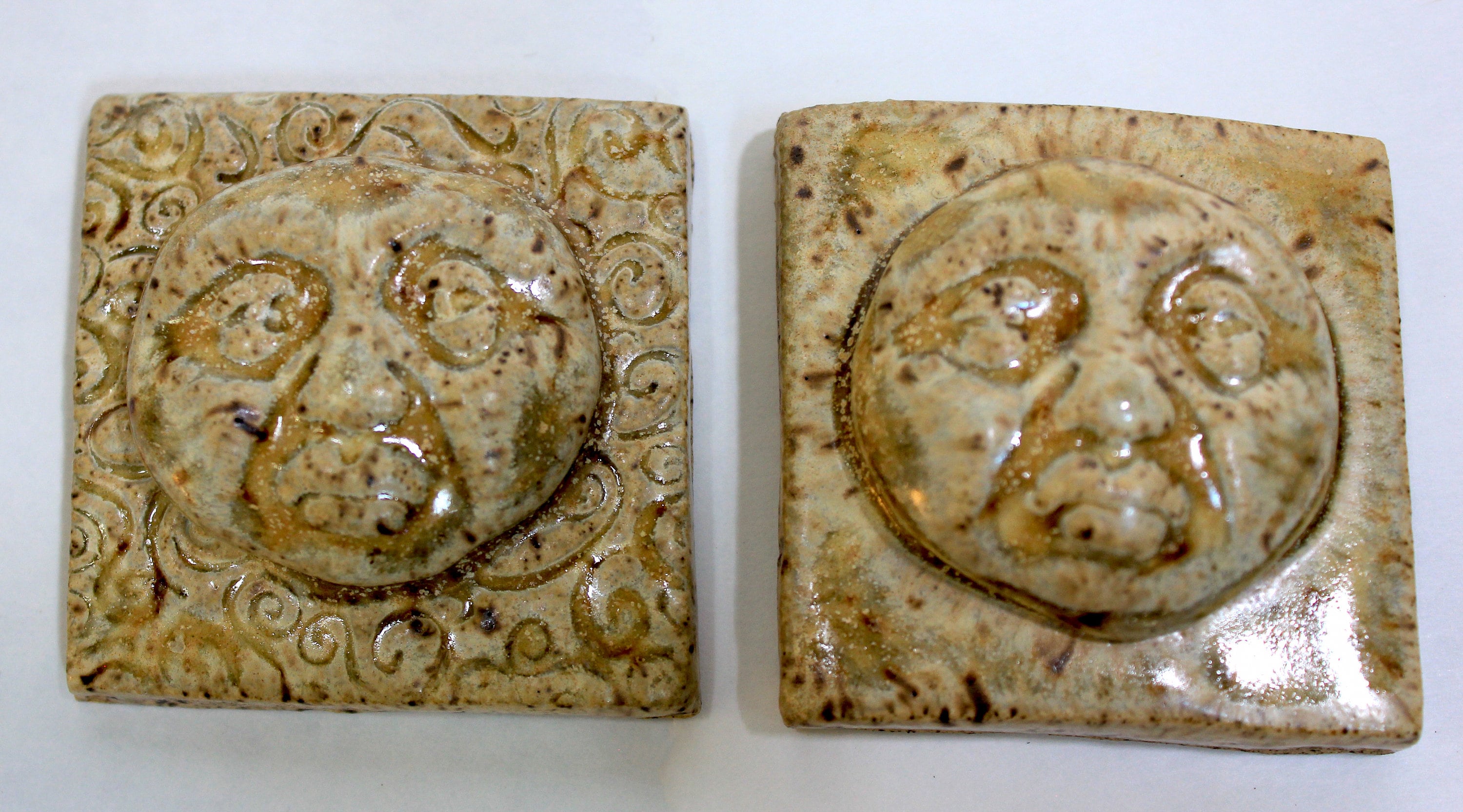 Moon Tile Set, Ceramic Moon Tile, Handmade Moon Tiles, Art Tiles ...