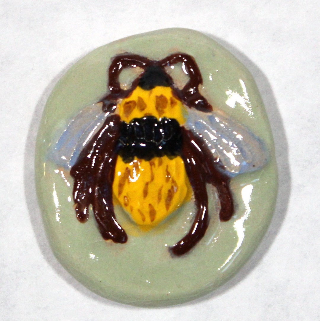 Ceramic Bee Tile, Bee Tile for Mosaic, Handmade Ceramic Tile, Tile for ...