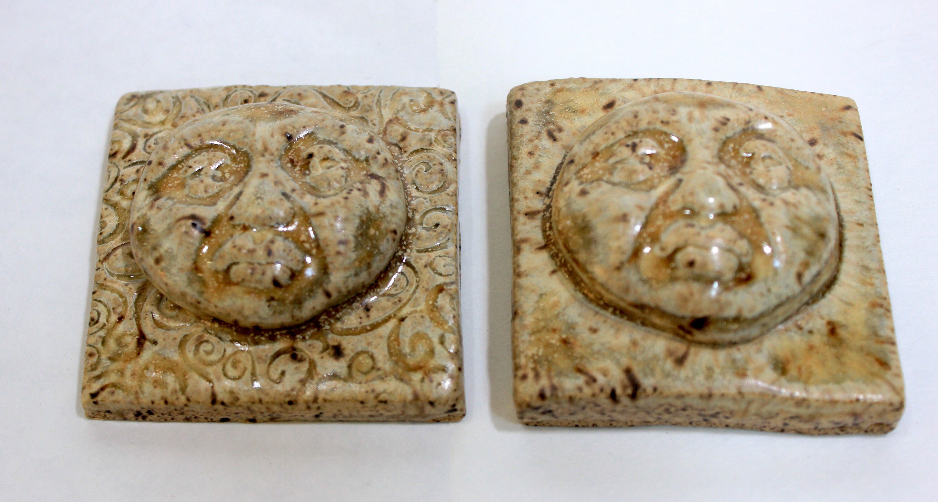 Moon Tile Set, Ceramic Moon Tile, Handmade Moon Tiles, Art Tiles ...