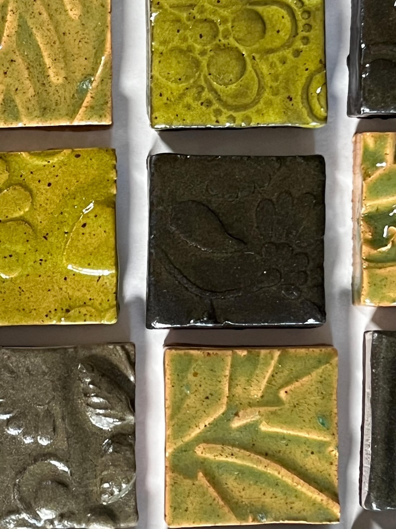 1.5 X 1.5 Mosaic Tile Set of 42 for Crafting, Bathroom Tiles, Fireplace ...
