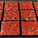 Red Flower Tile, Handmade Tile, Ceramic Tile, Fireplace Tile, Red Tile ...