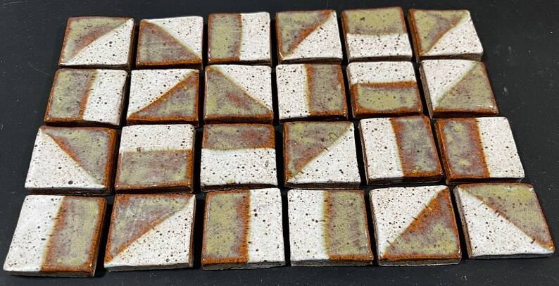 Patterned Tile, Brown and White Tile, Green and White Tile, 1.5 X 1.5 ...