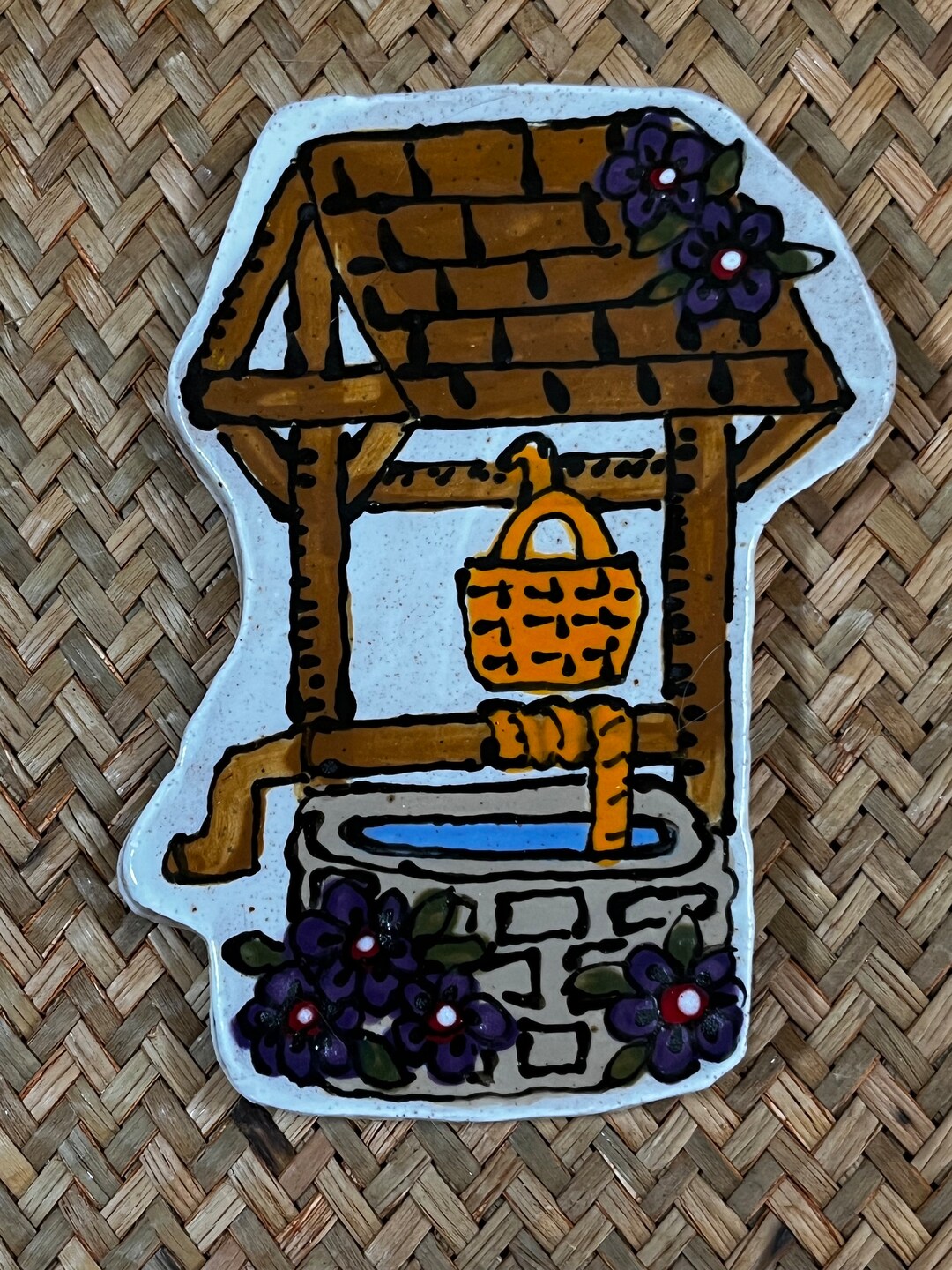Wishing Well Tile Wishing Well Art Tile Ceramic Wishing - Etsy