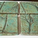 4 Tile Set, Crafting Tiles, Ceramic Tile Set, Handmade Tile, Art Tile ...