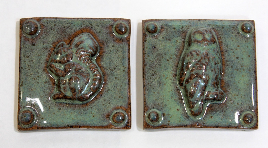 Squirrel Tile, Owl Tile, Bathroom Tiles, Fireplace Tile, Handmade Tile ...
