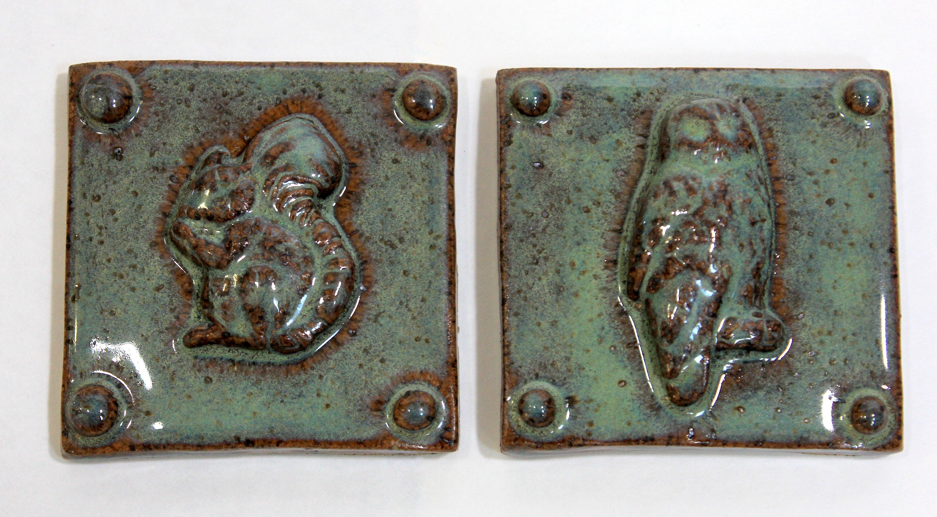 Squirrel Tile, Owl Tile, Bathroom Tiles, Fireplace Tile, Handmade Tile ...