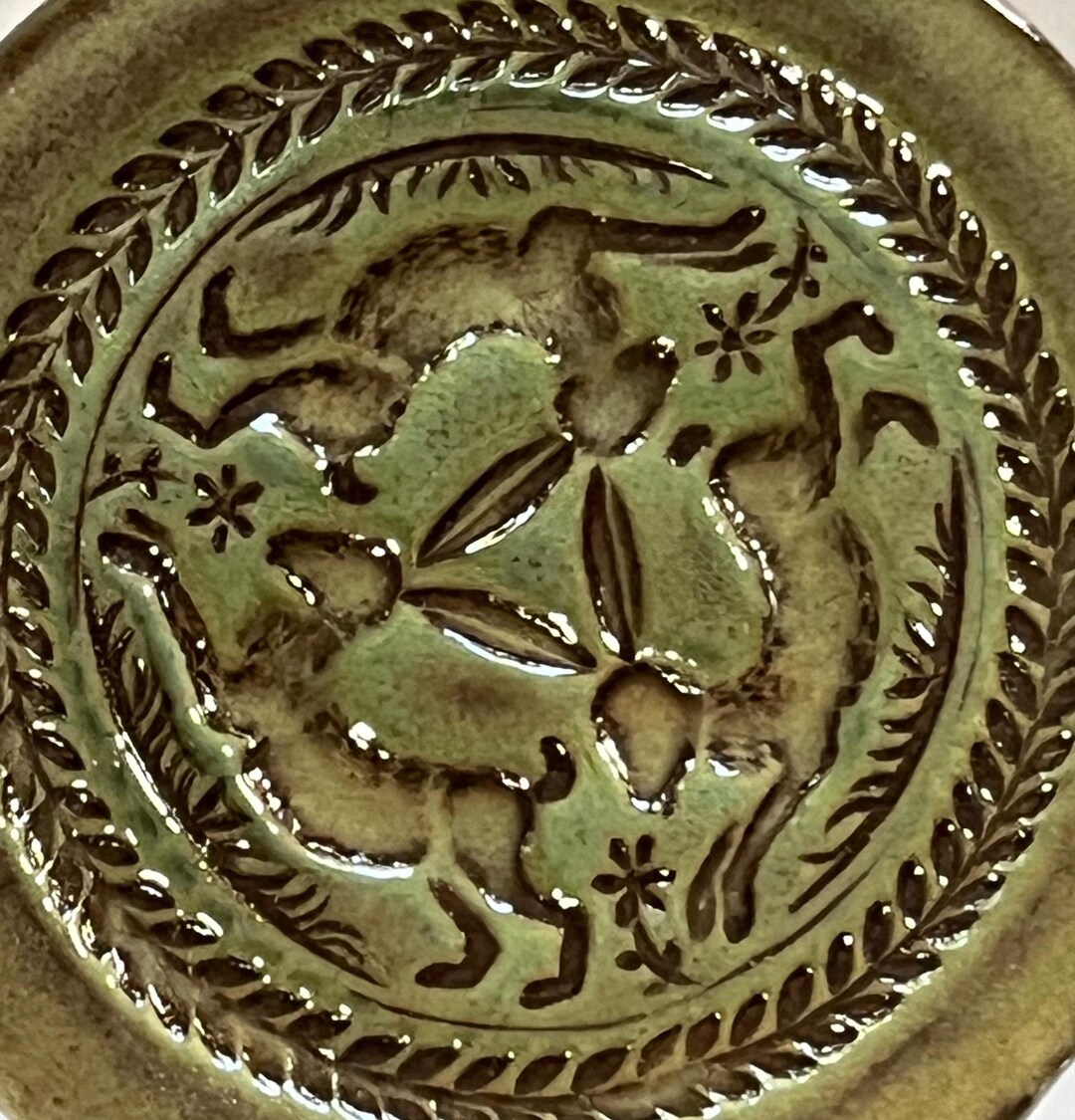 Ceramic Rabbit Tile, Round Ceramic Rabbit Tile,nature Inspired Tile ...