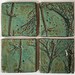 4 Tile Set, Crafting Tiles, Ceramic Tile Set, Handmade Tile, Art Tile ...