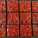 Red Flower Tile, Handmade Tile, Ceramic Tile, Fireplace Tile, Red Tile ...