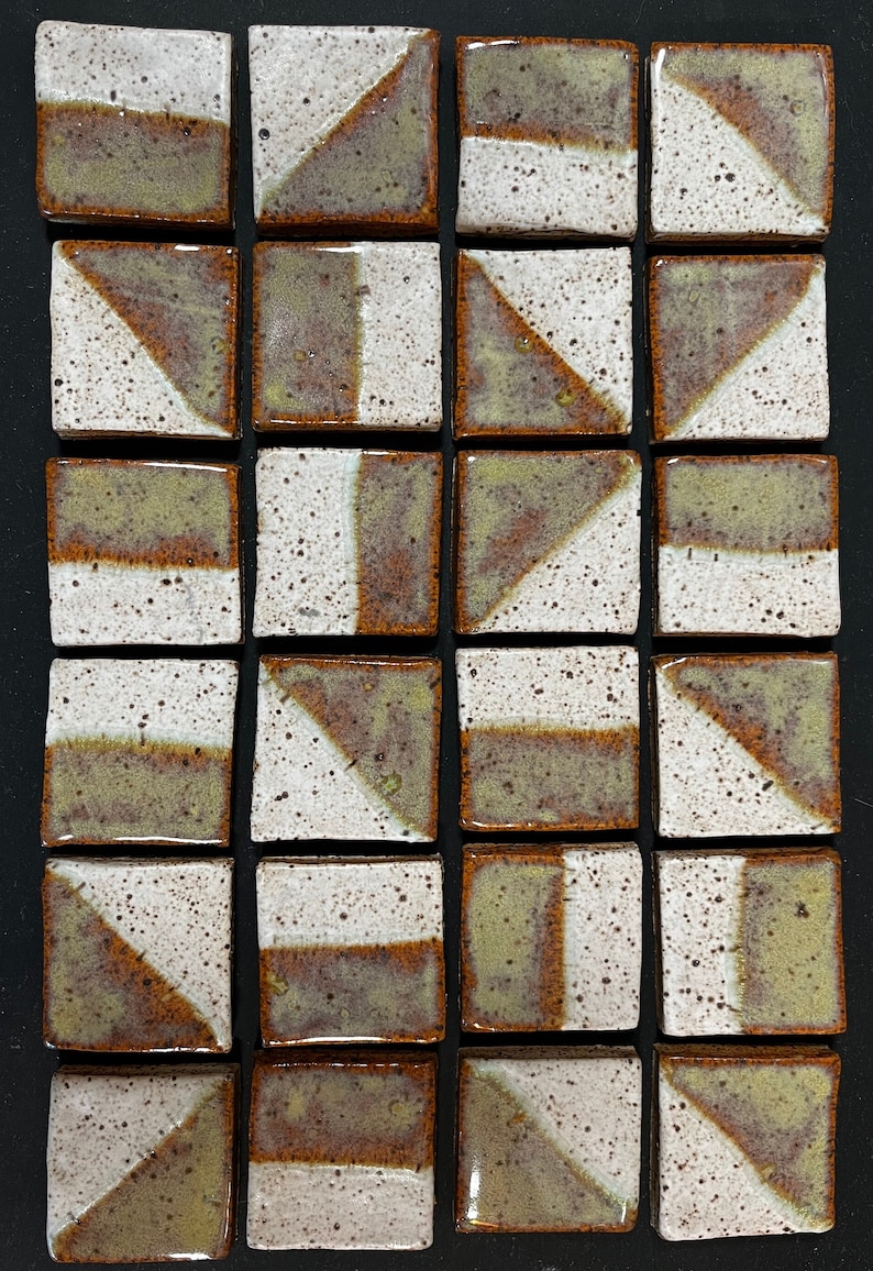 Patterned Tile, Brown and White Tile, Green and White Tile, 1.5 X 1.5 ...