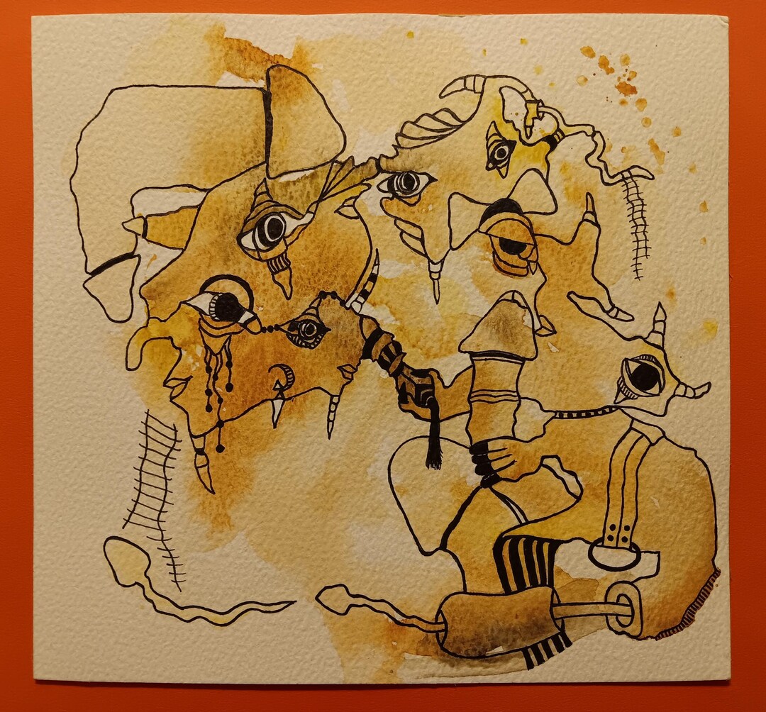 Pareidolia : Taboo Watercolor Drawing - Etsy