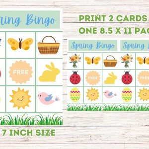 Spring Bingo | Spring Bingo Cards | Spring Printable Games | Spring ...