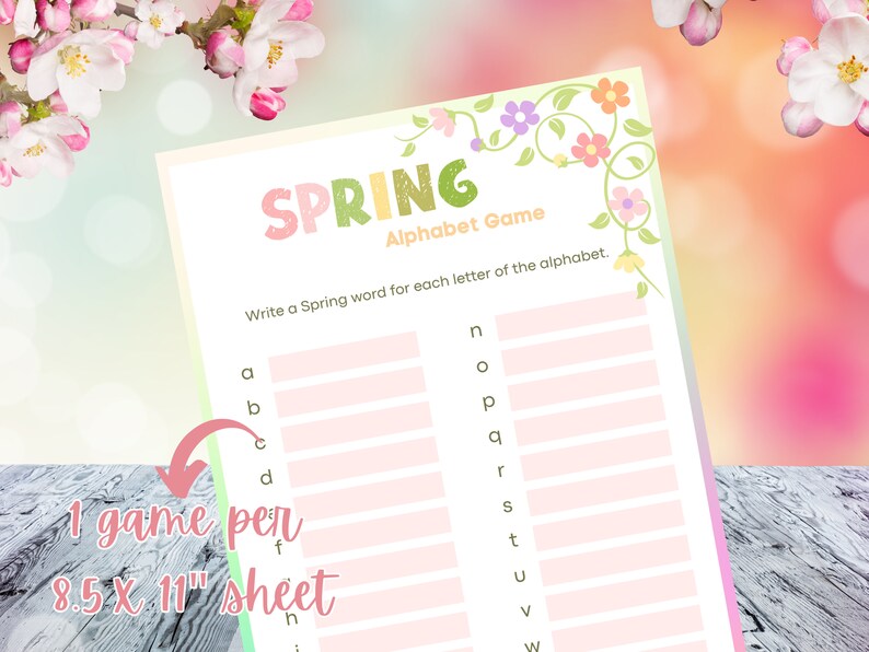 Printable Spring Abcs | Alphabet Game | Spring Activity for Kids and ...