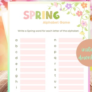 Printable Spring Abcs | Alphabet Game | Spring Activity for Kids and ...