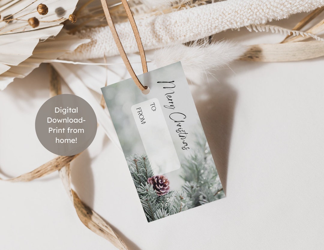 Christmas Tree Gift Tags Printable, Christmas Gift Tag Download ...