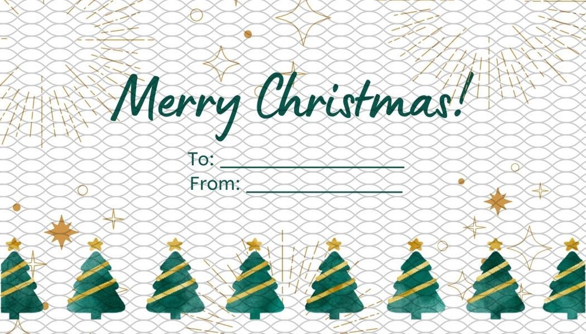 Christmas Gift Tags Printable, Christmas Tree Gift Tag Download ...