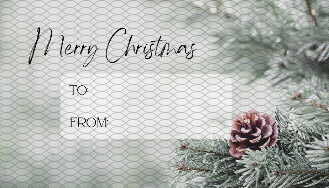 Christmas Tree Gift Tags Printable, Christmas Gift Tag Download ...