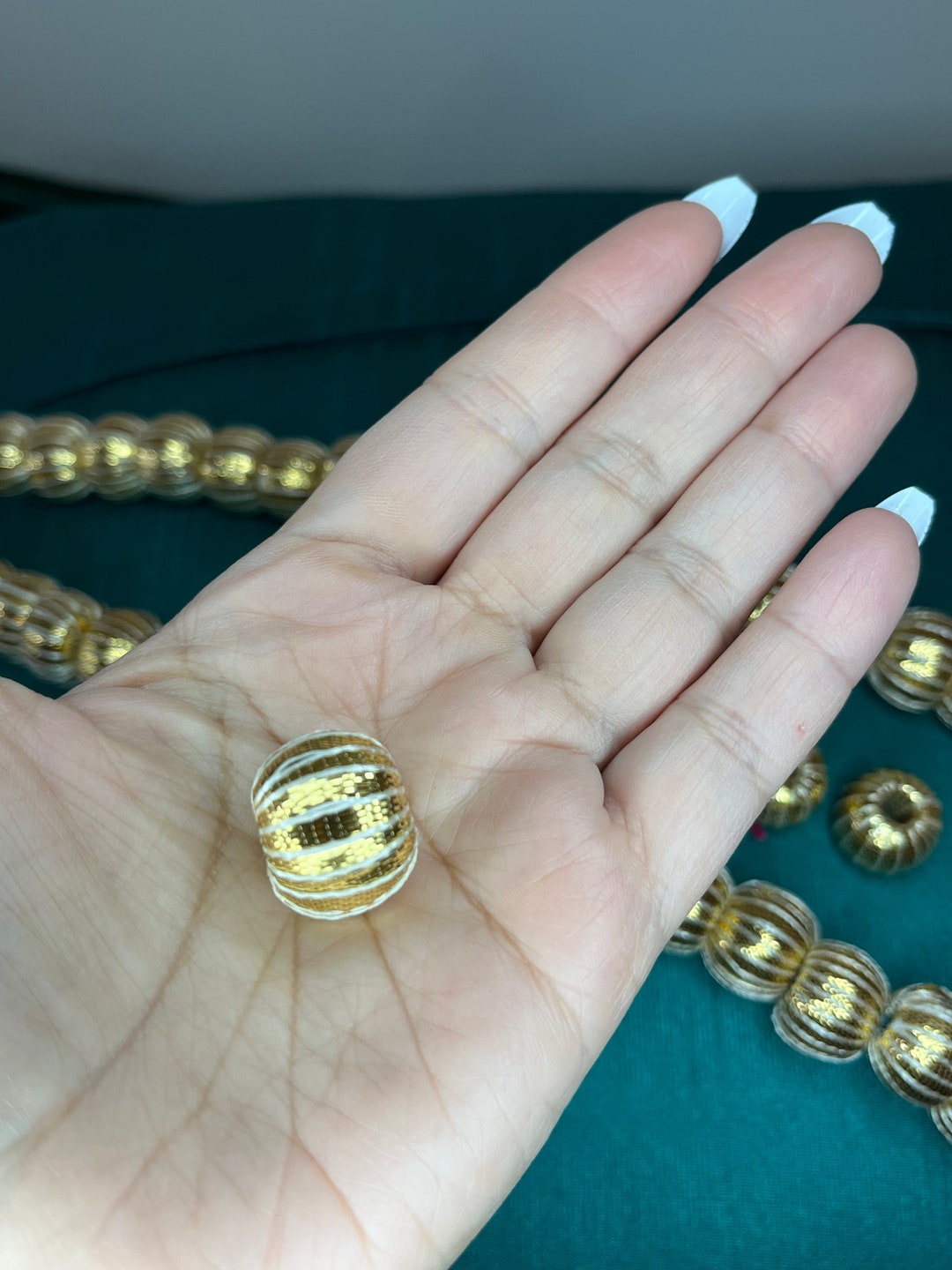 Gota Patti Bead, Indian Crafts, Jewelry Making, Dupatta and Saree Decor ...