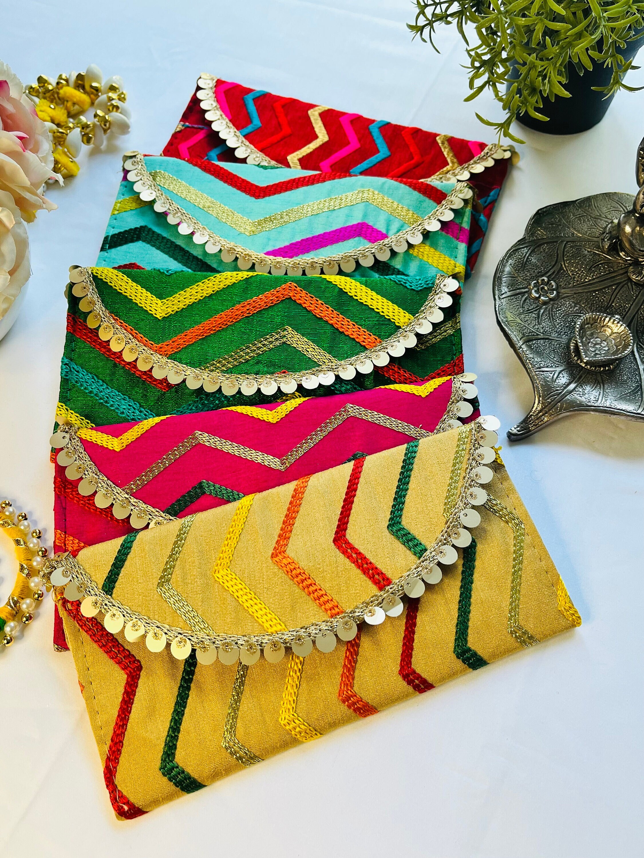 Set of 5 Fabric Envelopeswedding Favorindian Wedding ...