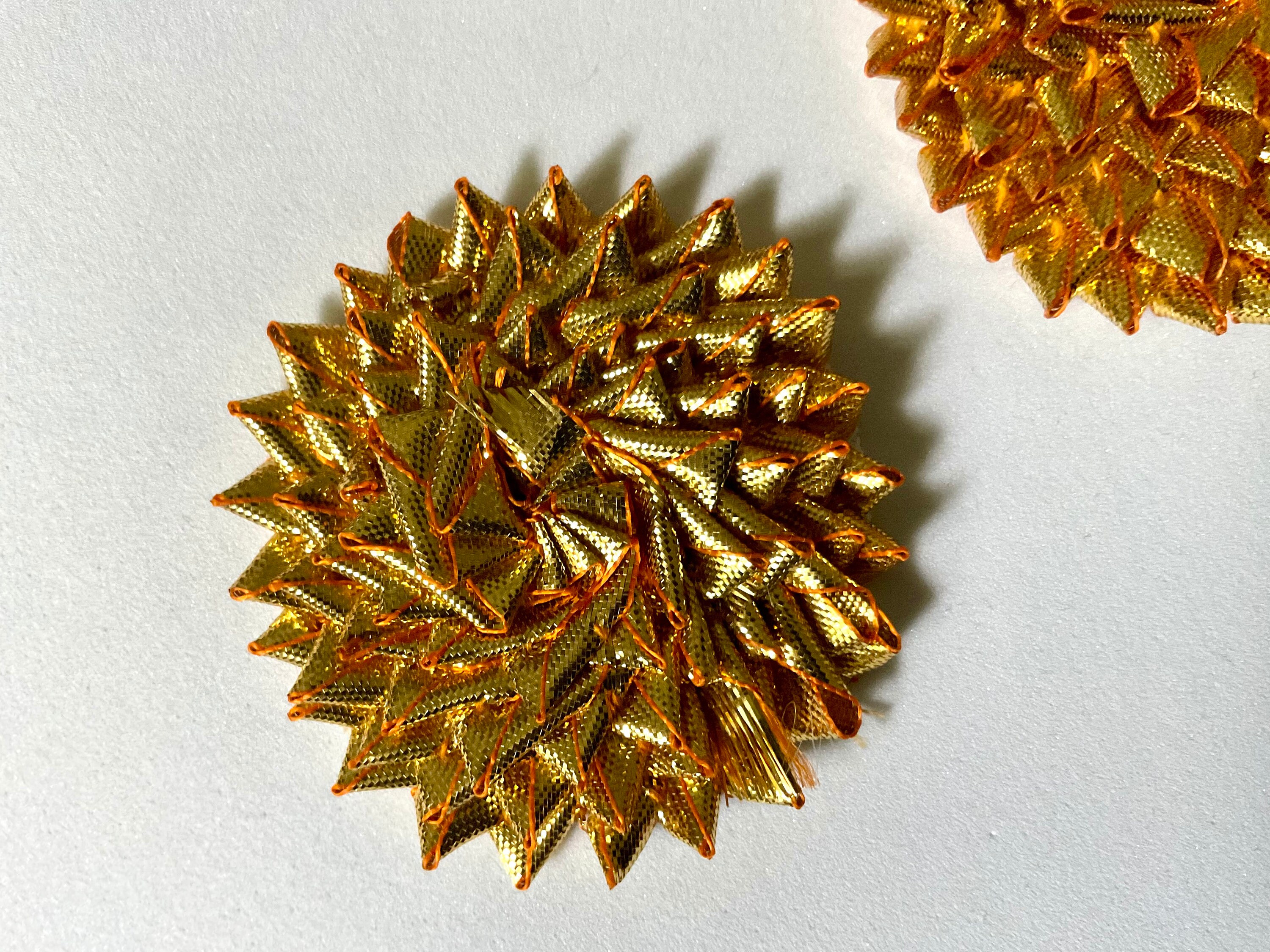 Layered Gold Gota Flowers set of 5, Floral Appliques, Gota Ribbon ...
