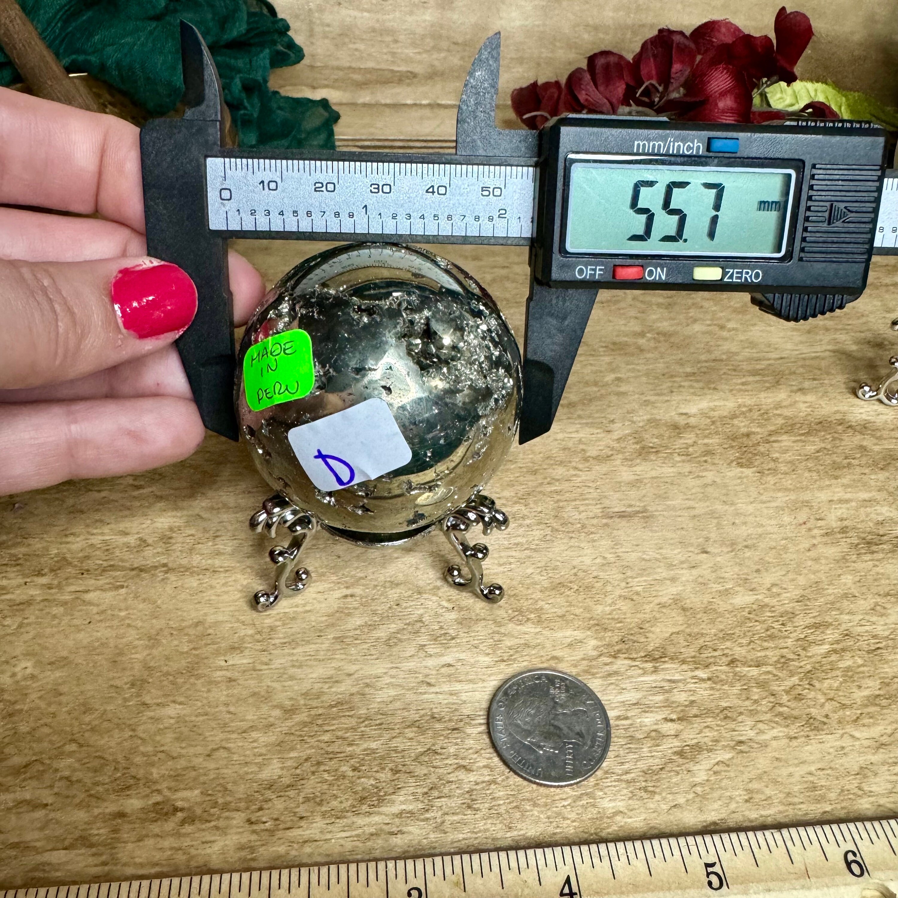 Peruvian Pyrite Sphere With Druzy – Crystal Display Holder Included - Etsy