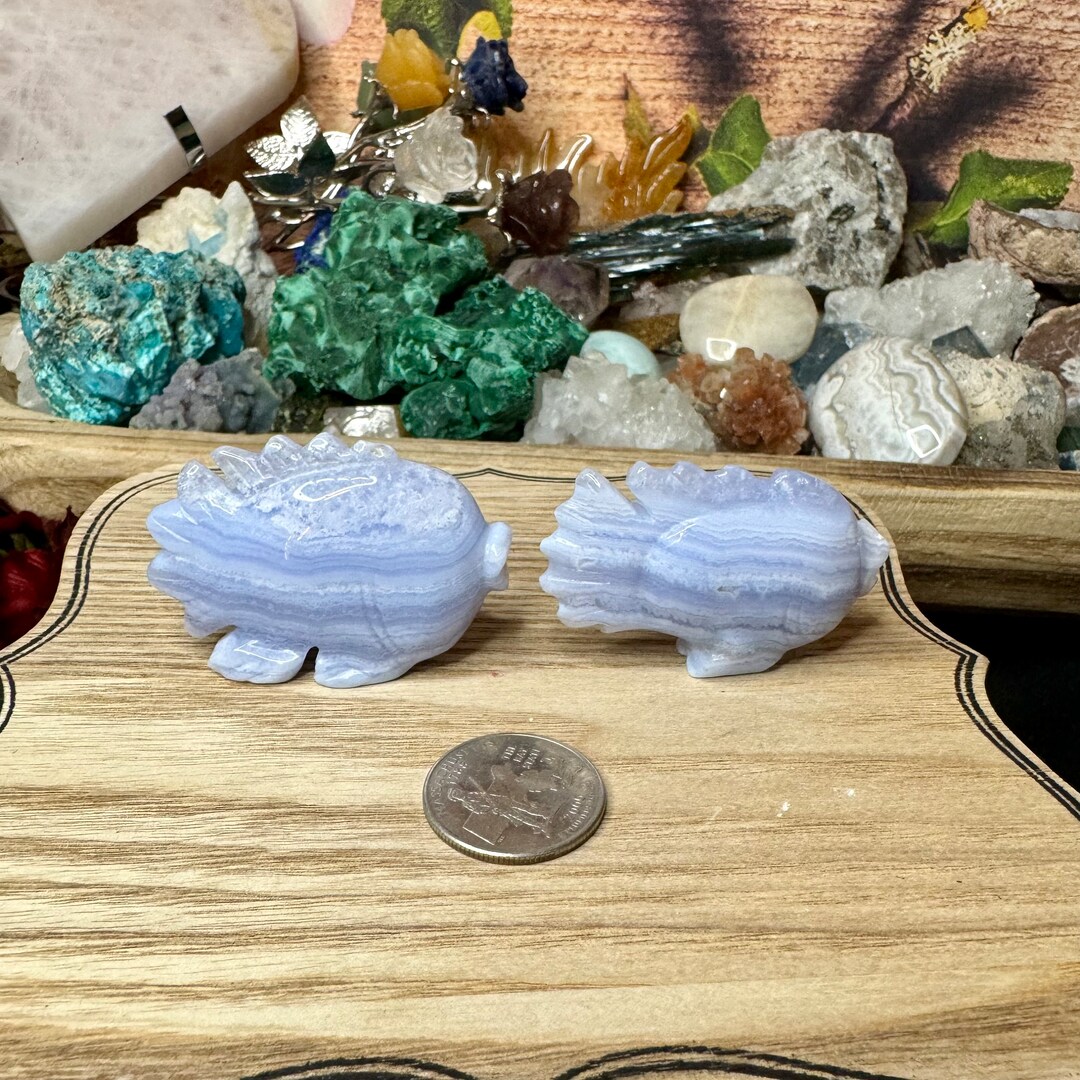 Blue Lace Agate Fish Carvings, Blue Lace Agate, Fish, Carvings, Agate ...