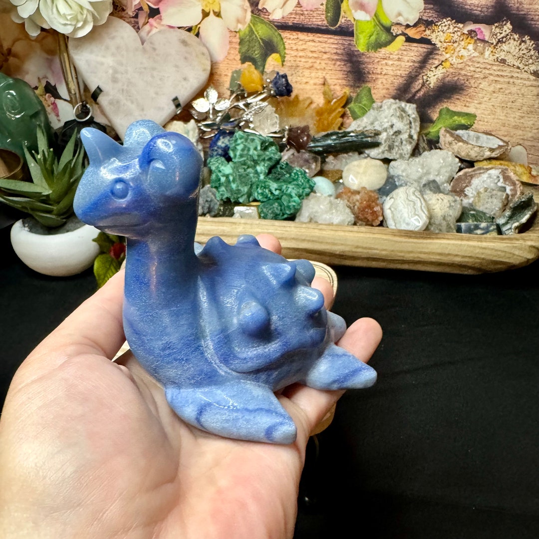 Large Blue Aventurine Lapras Pokemon Carving, Lapras, Large, Blue ...