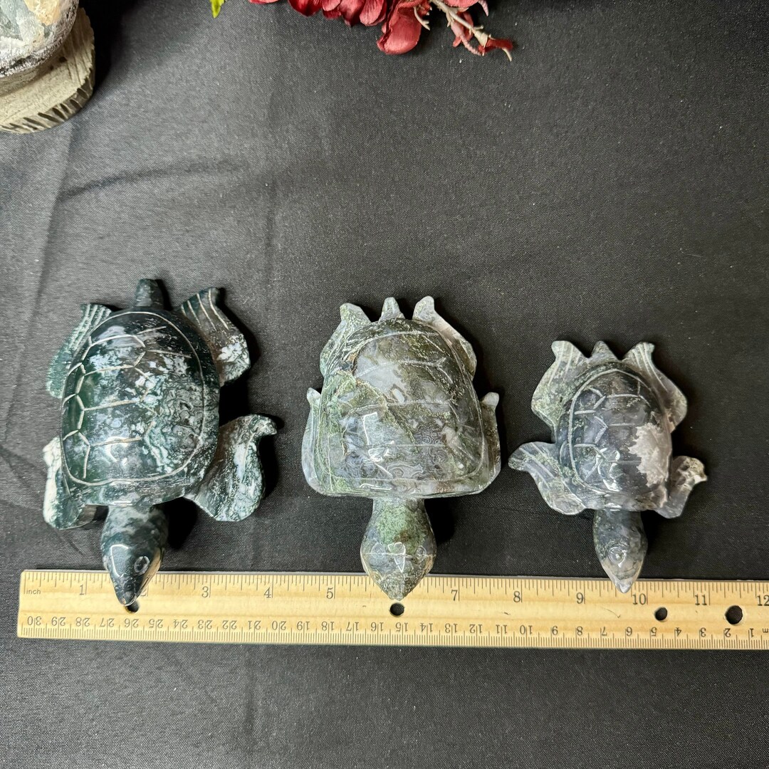 Moss Agate Turtles Sea Turtles Moss Agate Turtles Turtle - Etsy
