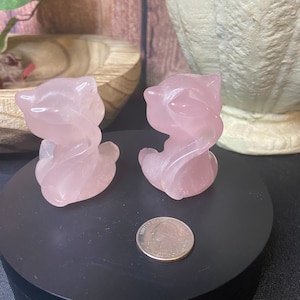 Rose Quartz Mew Carving - Etsy
