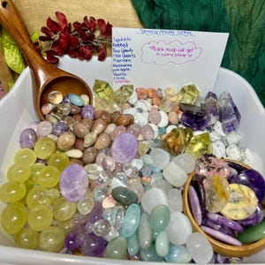 Anxiety Relief Crystal Confetti Scoop: Aquamarine, Citrine, Amethyst ...