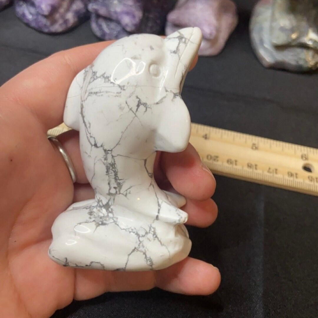 Dolphin Carvings/dolphins/ Lepidolite/howlite/hand Carved - Etsy