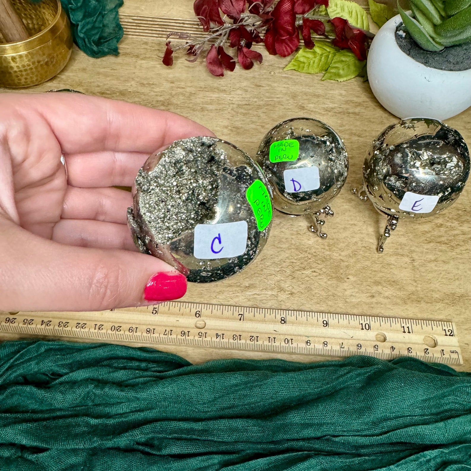 Peruvian Pyrite Sphere With Druzy – Crystal Display Holder Included - Etsy