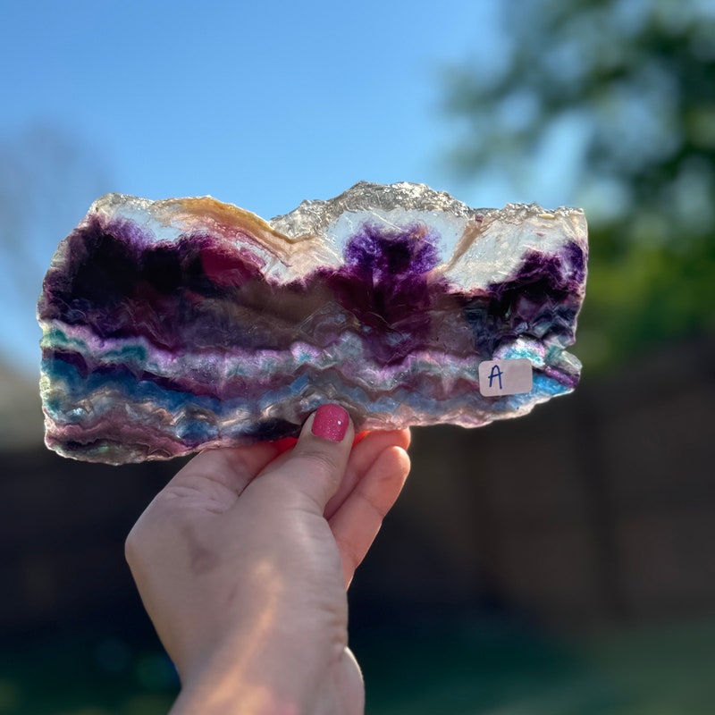 Fluorite Slab With Stand - Etsy