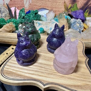 Totoro Carving, Totoro, Ruby Zoisite, Fluorite - Etsy